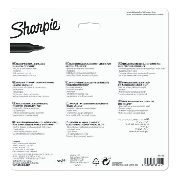 SHARPIE Zestaw markerów Fine 24 szt. sharpie fine mix | Sklep ...